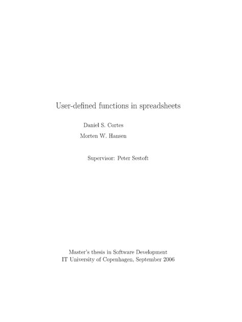 Fillable Online Itu User De Ned Functions In Spreadsheets Fax Email