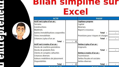 Exemple De Bilan Comptable Excel Modèle Et Guide Pratique · [ 2025 ]