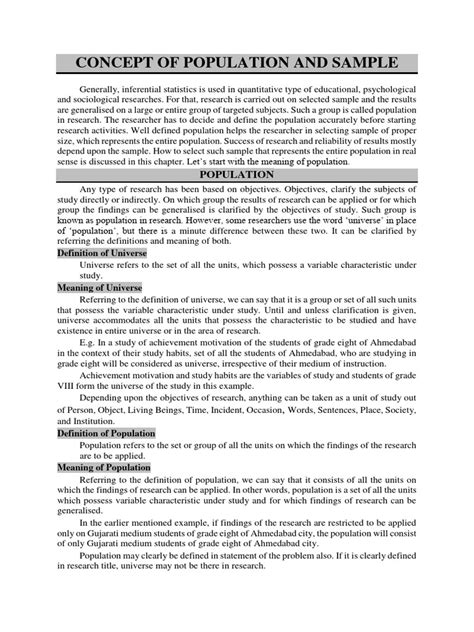 Population Pdf Sampling Statistics Homogeneity And Heterogeneity