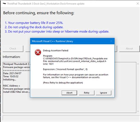 Thunderbolt 3 Gen 2 Dock Firmware Update Failed English Community