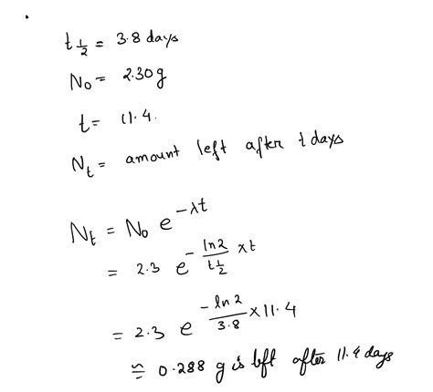Solved A Radioactive Sample Contains 230 G Of An Isotope With A Half