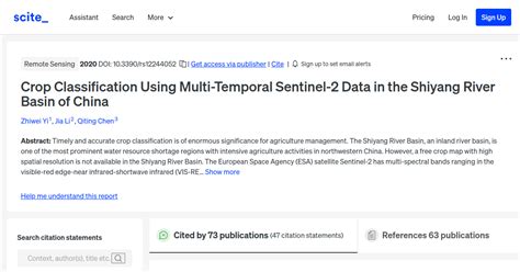 Crop Classification Using Multi Temporal Sentinel 2 Data In The Shiyang River Basin Of China