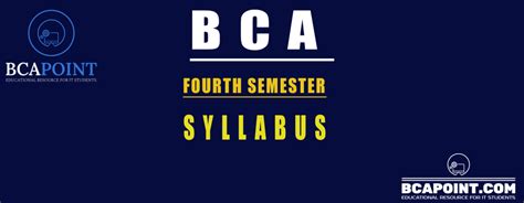 Bca Sixth Semester Syllabus Bca Syllabus Bca Notes Bcapoint