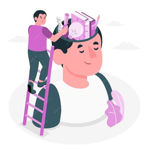 Free Vector Learning New Things Concept Illustration