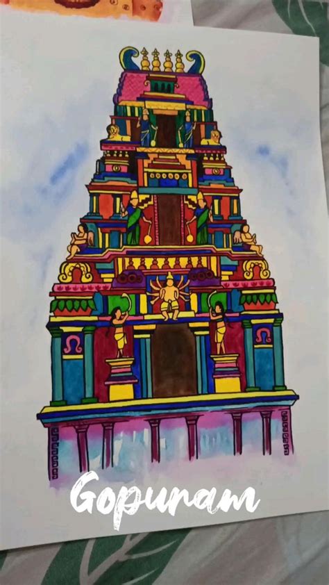 South Indian Watercolor Painting Series Interesting Drawings