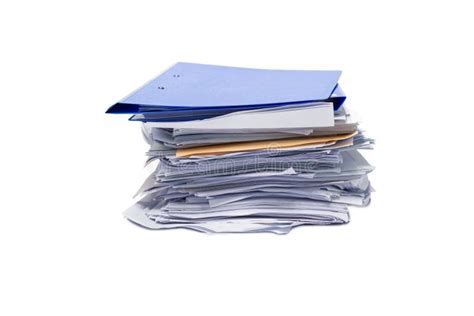 File Folder And Stack Of Business Report Paper File Stock Image Image