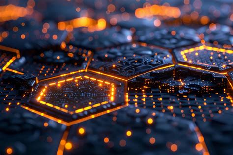 Premium Photo Abstract Isometric Hexagonal Grids With Technology