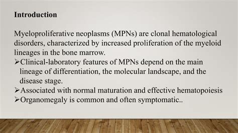 Myeloproliferative Neoplasm Pptx