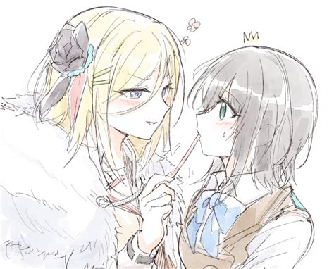 Aoi Erika And Minase Ichigo Heaven Burns Red Drawn By Opi Danbooru