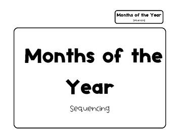 Months Of The Year Sequencing File Folder By You Belong Here TPT