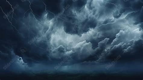 The Ominous Edge Intense Thunderstorm Clouds In Shades Of Gray