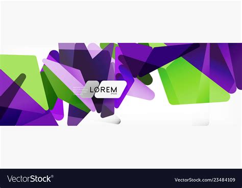 Mosaic Triangular Low Poly Style Abstract Vector Image
