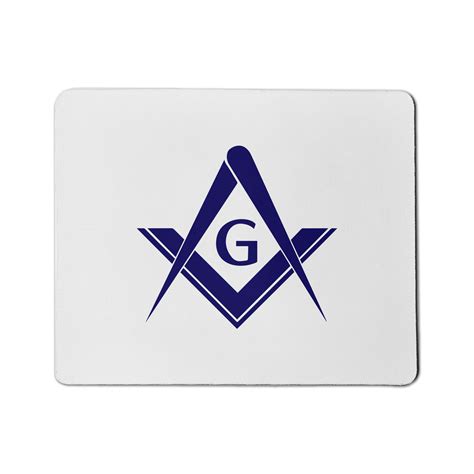 Blue Simple Square And Compass Masonic Mouse Pad Tme  M 000