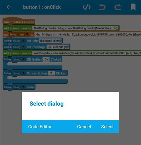 Create HTML Dialog In Sketchware
