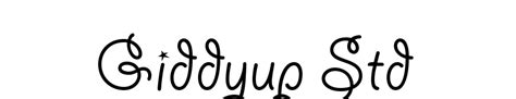 Giddyup Std Font Free Download