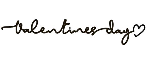 발렌타인 데이 연속 선 그리기 영어 손으로 쓴 글자 문구의 한 줄 예술 프리미엄 벡터