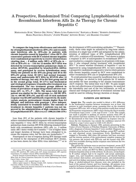 A Prospective Randomized Trial Comparing Lymphoblastoid To Recom 1996 Hepat Pdf
