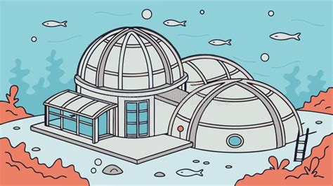 Geodesic Dome Houses Futuristic Living Spaces Vector Design Generative Ai Stock Vector