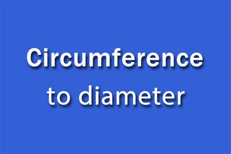 Radius Diameter And Circumference Of A Circle