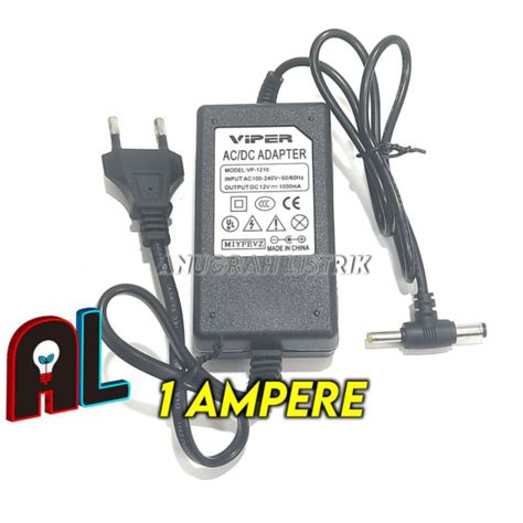 Jual Viper Adaptor Kabel Dc 12v 1a Power Supply 1 Ampere Ac To Dc Kabel Led Strip Cctv Shopee