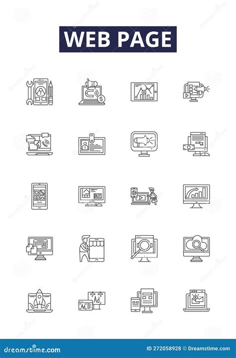 Webpage Html Code Outline Icon Cartoon Vector