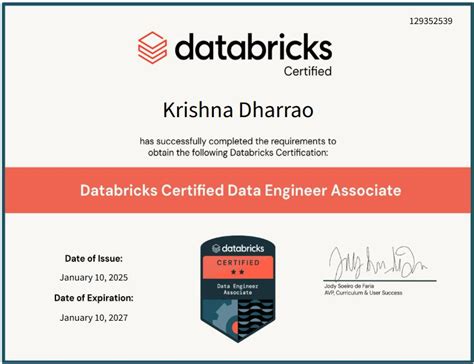 Krishna Dharrao On Linkedin Databricks Dataengineering Certification