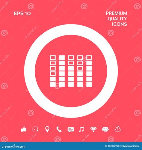 Spectrum Analyzer Equalizer Icon Graphic Elements For Your Design Stock Vector Illustration
