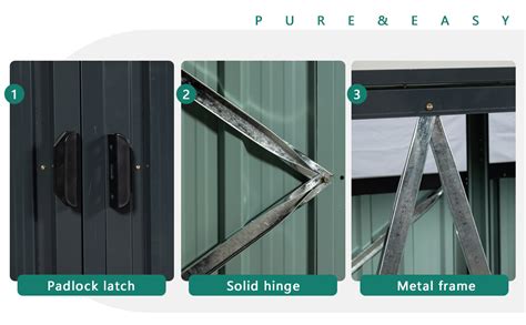Outdoor Garbage Bin Storage Shed Galvanized Steel Outdoor
