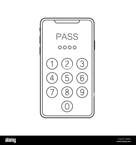 Mobile Phone Unlocked Notification Button And Password Field Vector Concept Of Smartphone