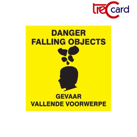 Falling Objects Safety Sign C19 Trek Card Pty Ltd