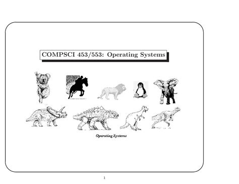 Introduction To Operating Systems Lecture Slides Compsci 453 Docsity