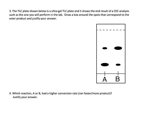 Solved 3 The TLC Plate Shown Below Is A Silica Gel TLC Chegg Com