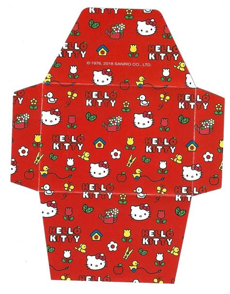 Hello Kitty Envelope Back In 2024 Hello Kitty Printables Red Pocket