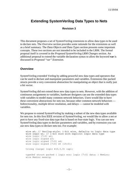 PDF Extending SystemVerilog Data Types To Nets DOKUMEN TIPS
