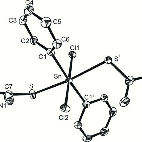 The Molecular Structure Of I Showing The Atomic Labelling Scheme Download Scientific Diagram