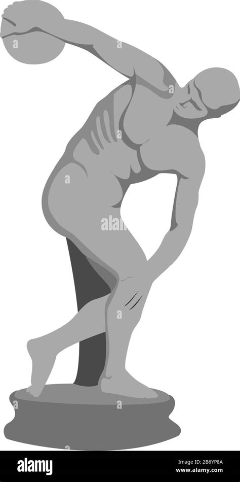 Discus Thrower Illustration Vector On White Background Stock Vector Image And Art Alamy