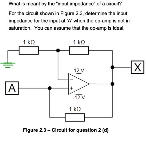 Solved What Is Meant By The Input Impedance Of A Circuit Chegg Com