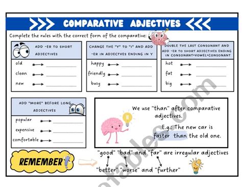 Comparative Rules Activity Esl Worksheet By Demeter2023