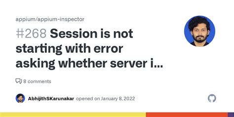 Session Is Not Starting With Error Asking Whether Server Is Running Or Not · Issue 268 · Appium