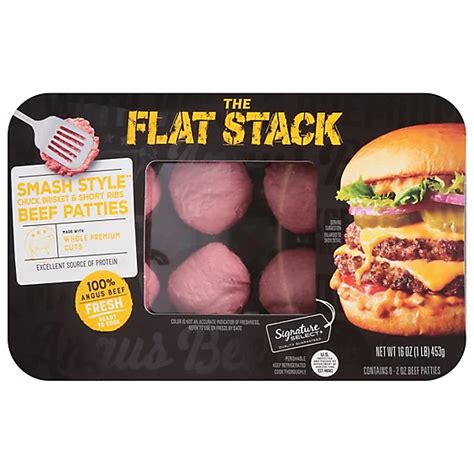 Signature Select Beef Patties Smashed 16 Oz Albertsons