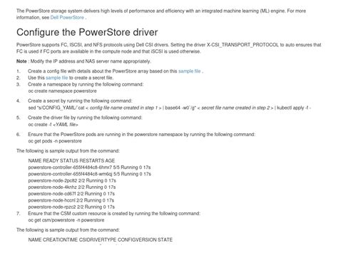 Provisioning Powerstore Storage Implementation Guide—red Hat