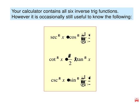 PPT Derivatives Of Inverse Trig Functions PowerPoint Presentation Free Download ID