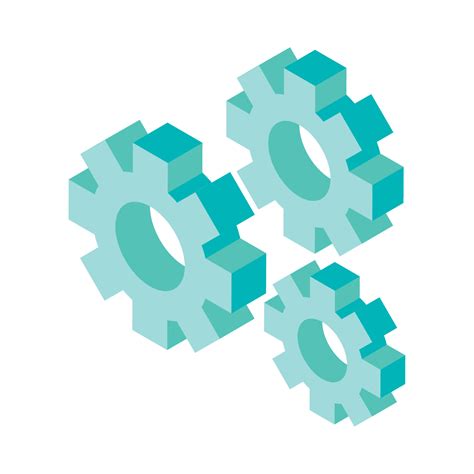 Isometric Gears Settings Vector Art At Vecteezy