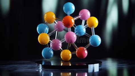 A Colorful Model Of A Molecule With Many Balls Stock Illustration Illustration Of Medical