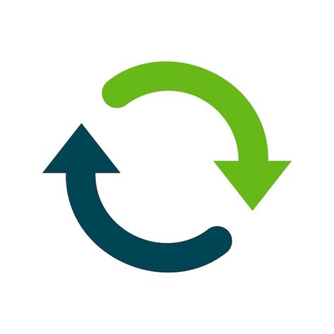Premium Vector Flat Icons For Recycle Spin Recycle Update Reload Refresh Icon