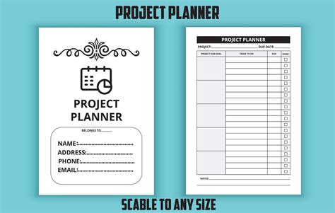 Project Planner Editable Template Vector Art At Vecteezy
