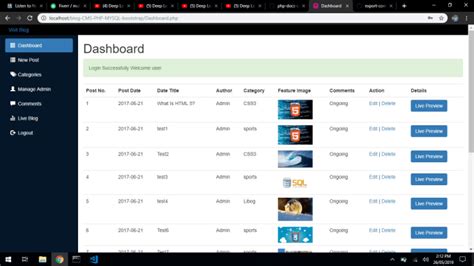 create blog cms using php mysql and bootstrap by muhammadtaha199 fiverr