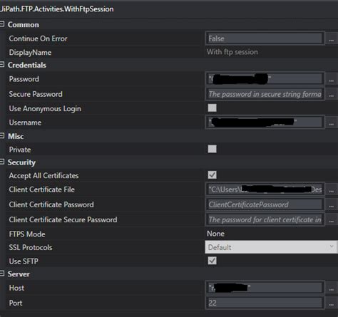 With Ftp Session Private Key Is Encrypted But Passphrase Is Empty Activities Uipath