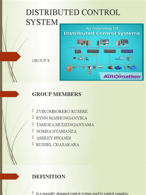Distributed Control System Slide Group 8 Final Pdf Programmable Logic Controller Control