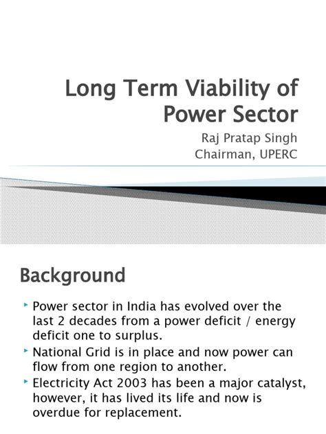Long Term Viability Of Power Sector Pdf